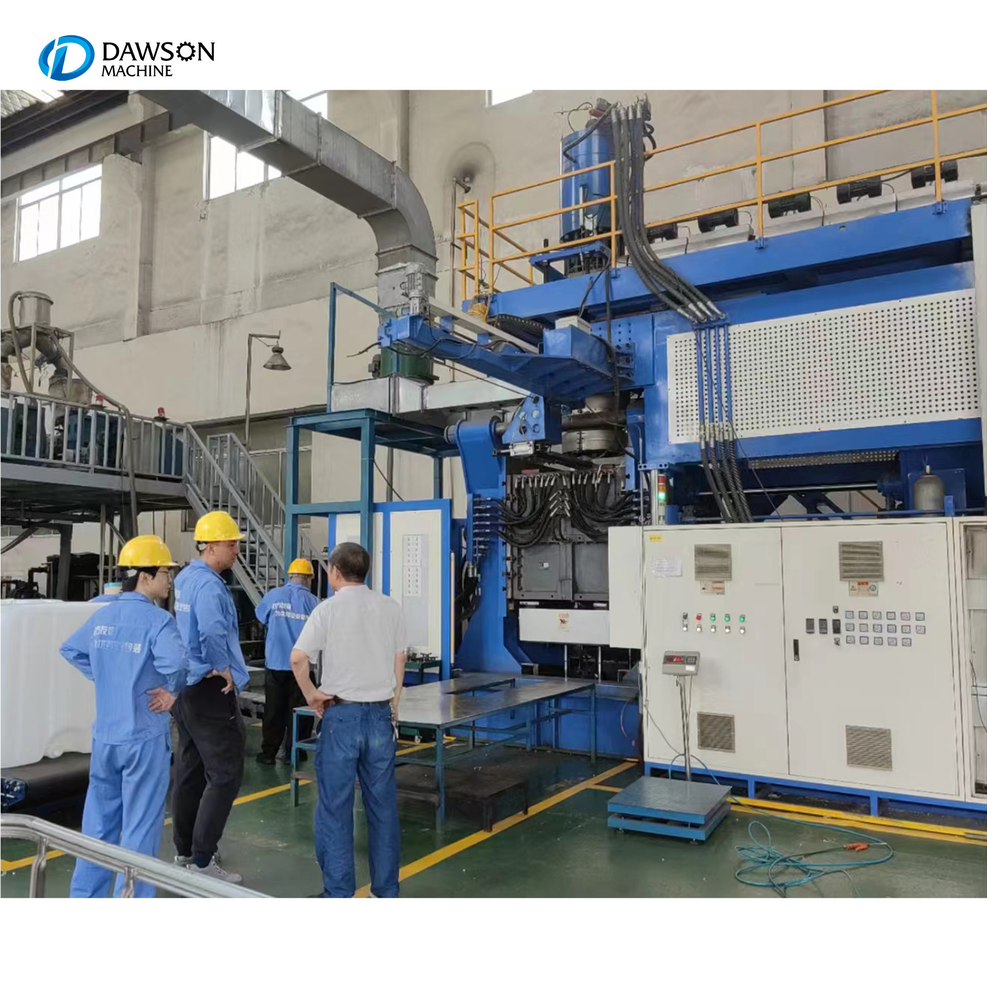 500l 1000 Litre Extrusion Blow Molding Machine Dark Blue Plastic Ibc ...